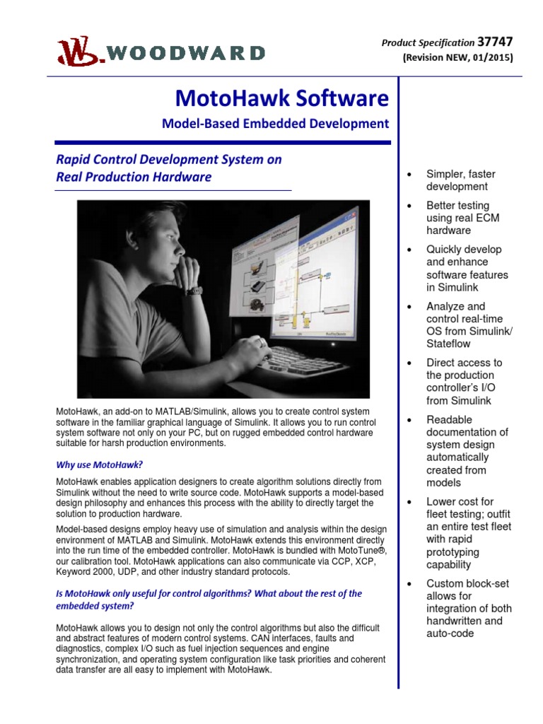 MotoHawk Software PS | PDF | Embedded System | Software Prototyping