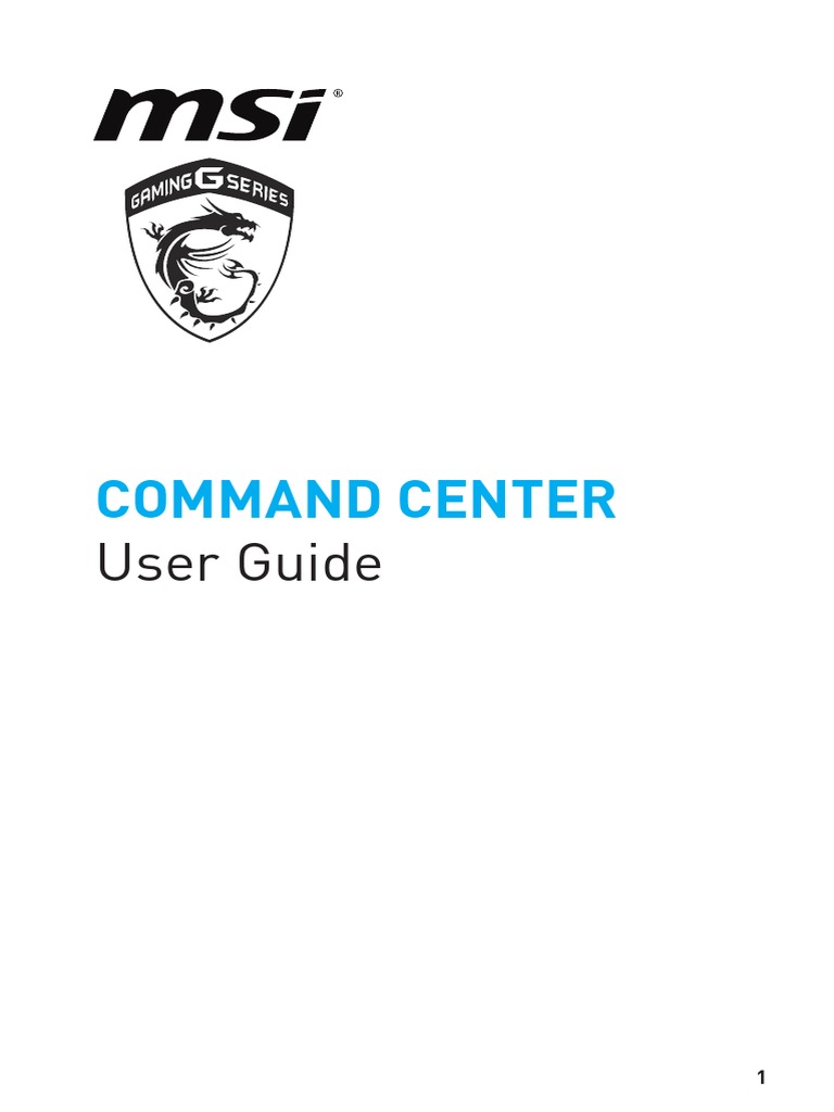 COMMAND CENTER User Guide EN PDF | PDF