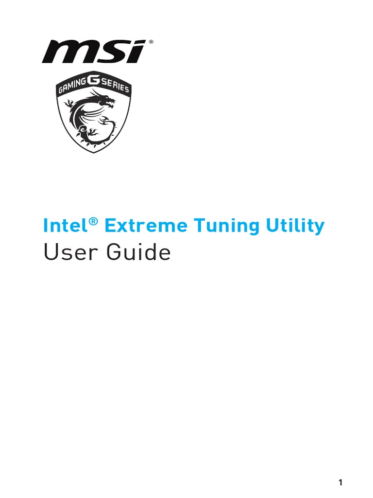 XTU User Guide en | PDF