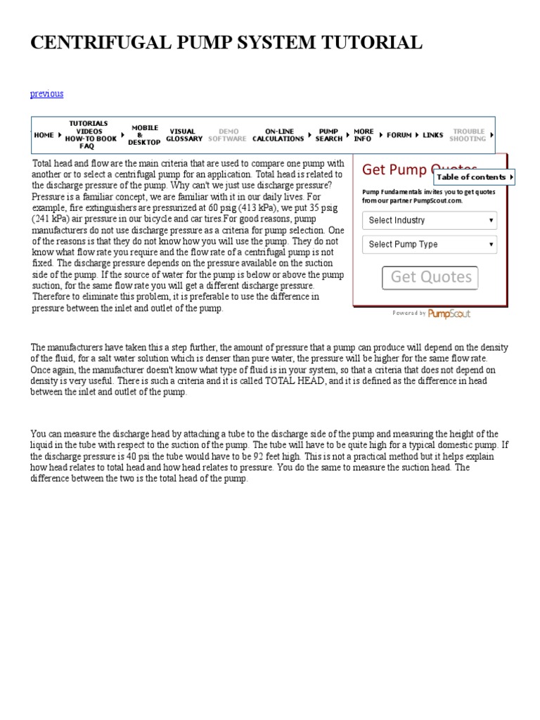 HOW To Design A Pump System | PDF | Pump | Pressure