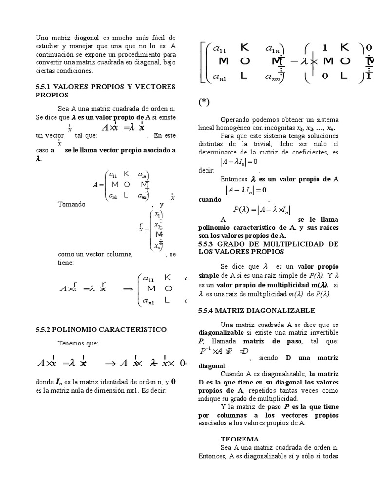 Principios de Algebra Lineal | PDF | Valores propios y vectores propios ...