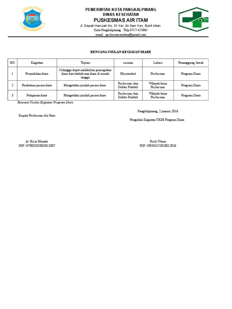 Ruk, RPK Ukm Diare | PDF