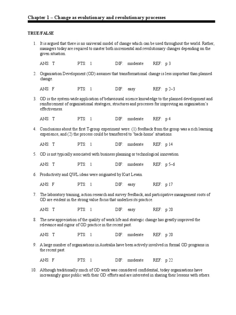 Organizational Change: Evolutionary & Revolutionary | PDF ...