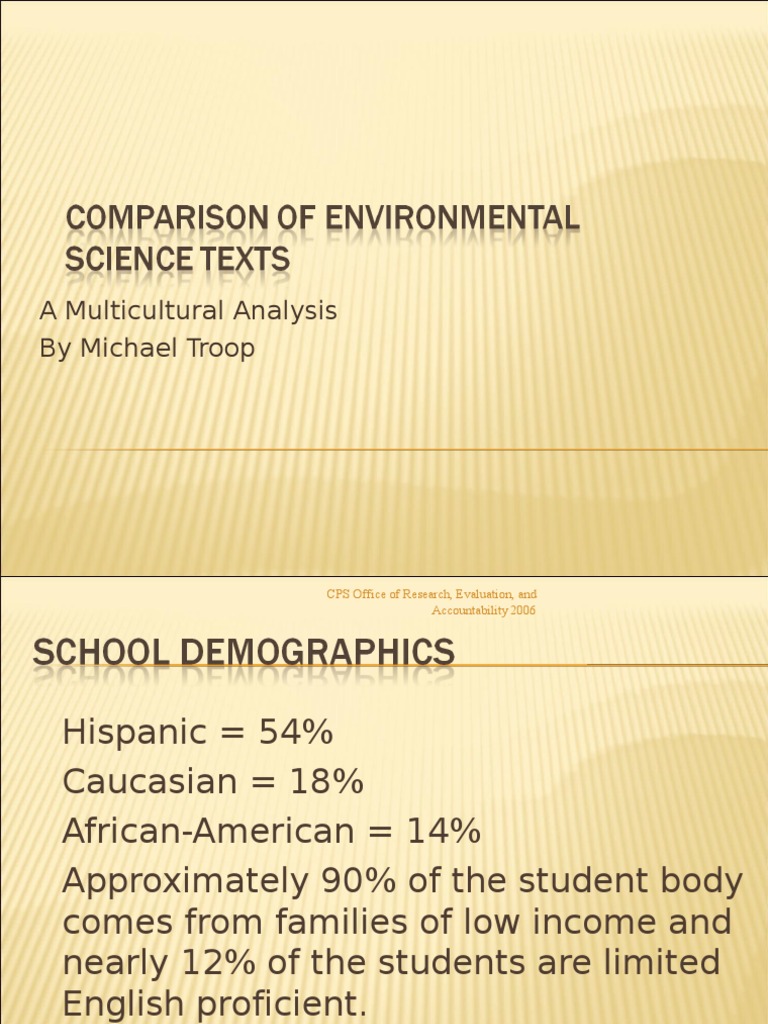 Comparison of Environmental Science Texts | PDF | Change | Teachers