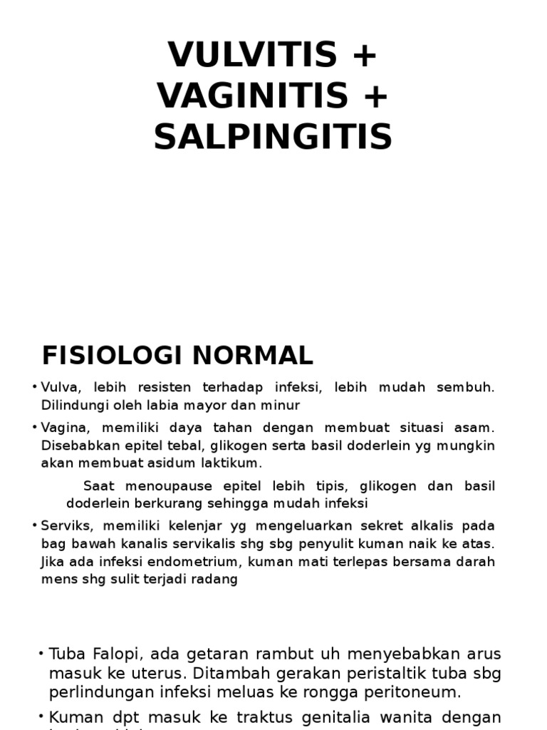 38,39,40 Vulvitis + Vaginitis + Salpingitis | PDF