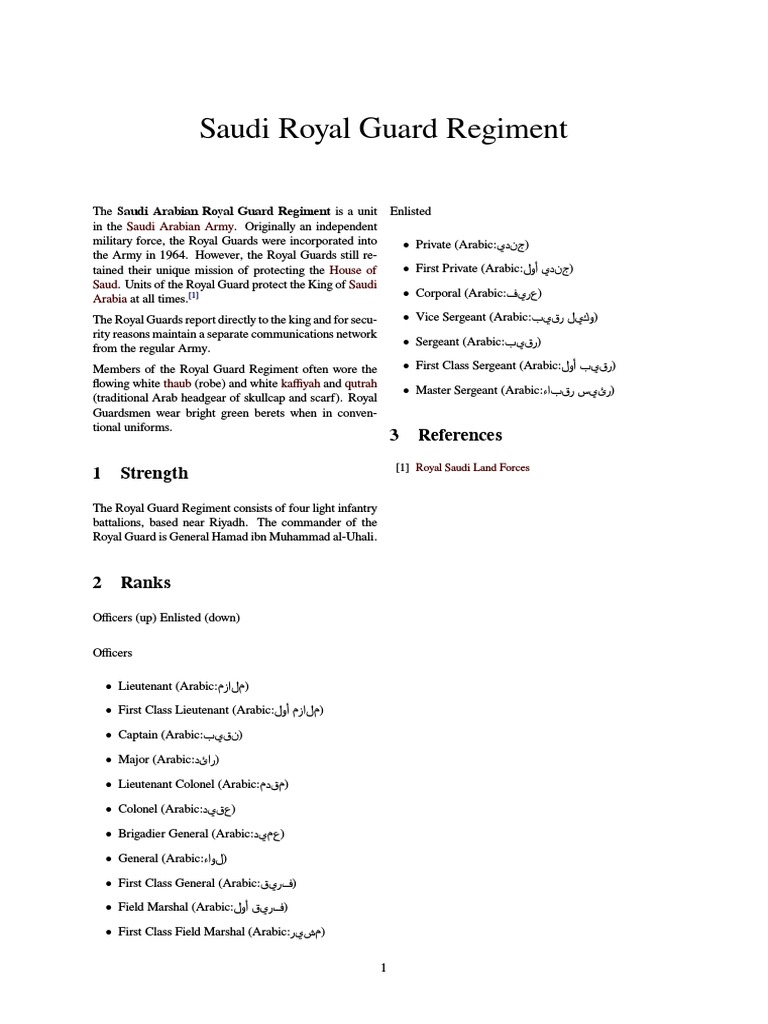 0 UNIF GUARD - Saudi Royal Guard Regiment | PDF | Saudi Arabia ...