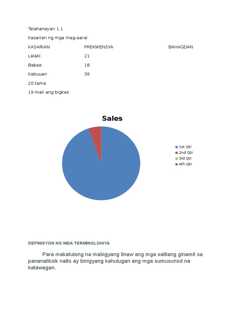 Talahanayan 1 | PDF