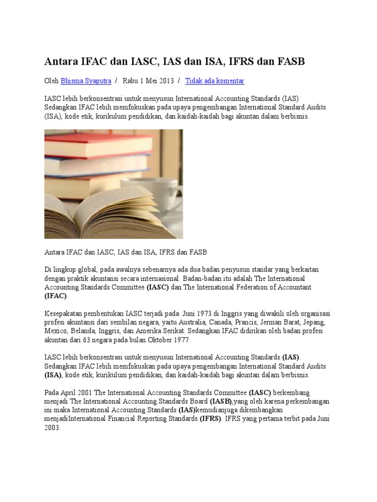 Antara Ifac Dan Iasc | PDF