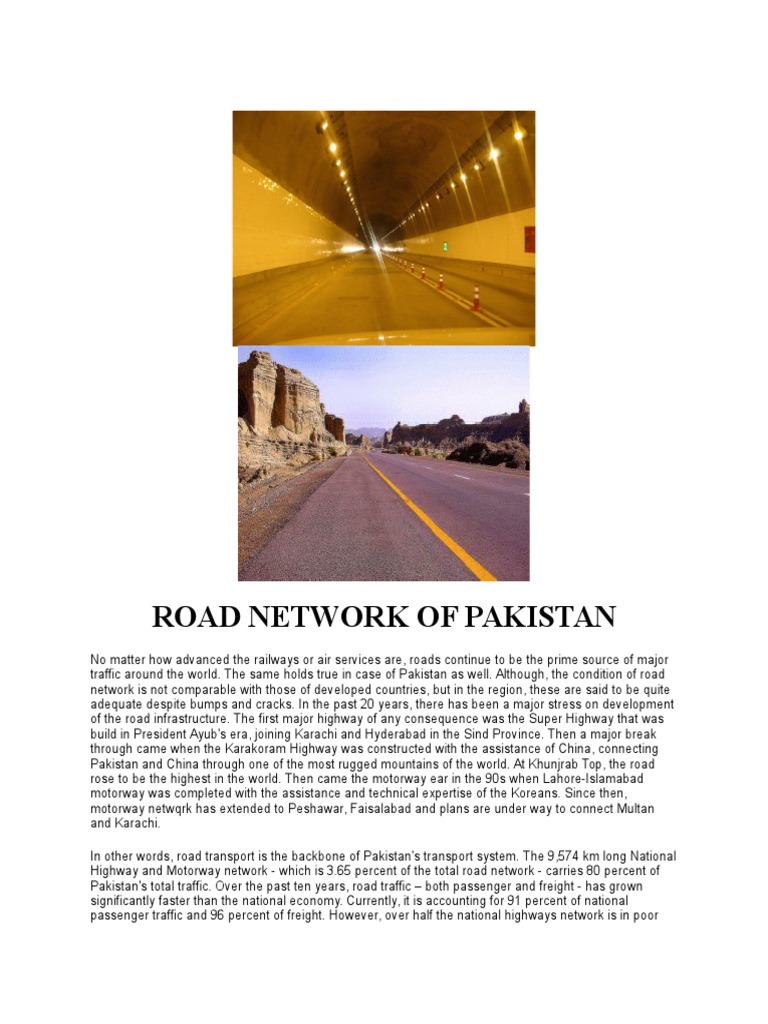 Overview of Pakistan's Road Network | PDF | Controlled Access Highway ...