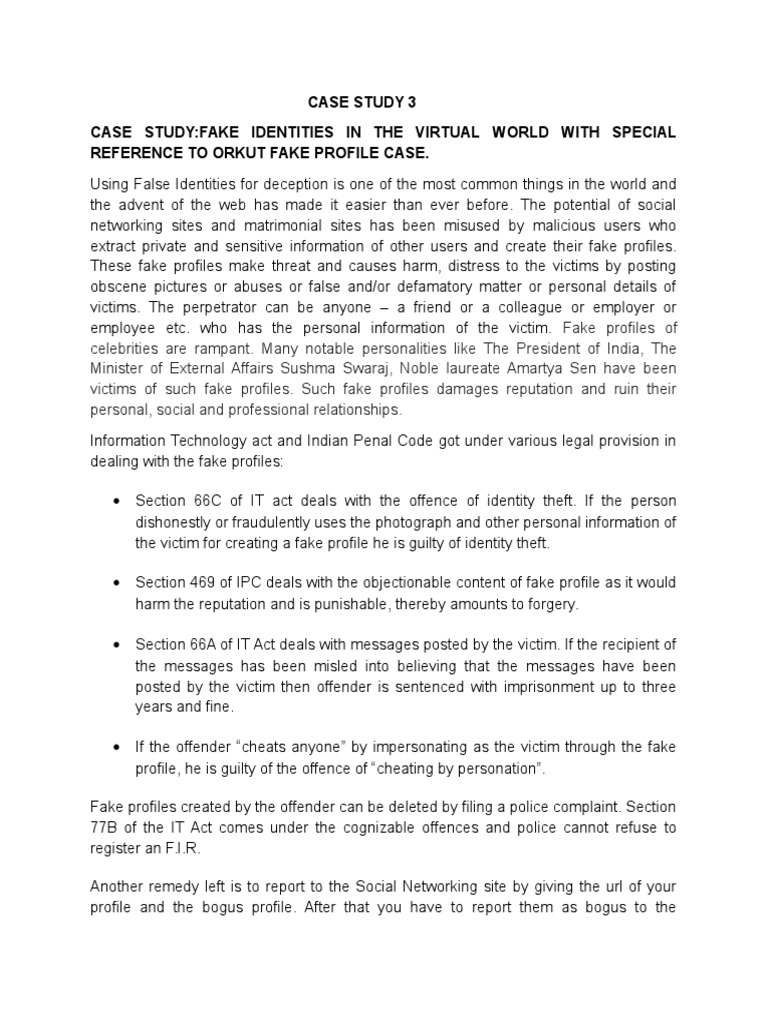 Case Study 3 | Identity Theft | Theft | Free 30-day Trial | Scribd