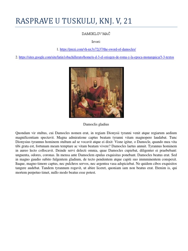 Iz Rasprava U Tuskulu | PDF