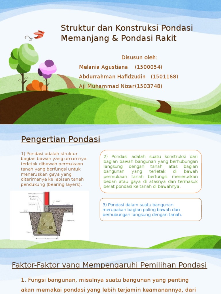 Struktur Dan Konstruksi Pondasi Memanjang & Pondasi Rakit | PDF