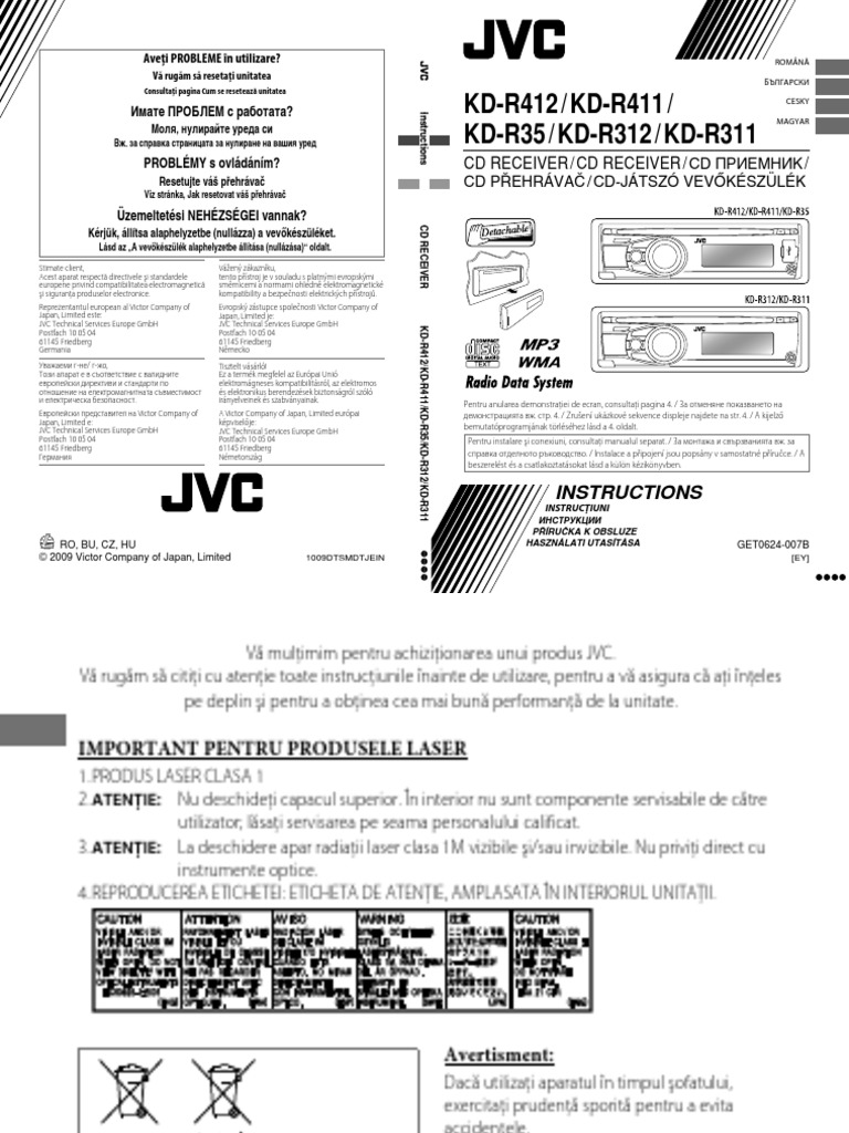 JVC KD-R311 A KD-R411 PDF | PDF