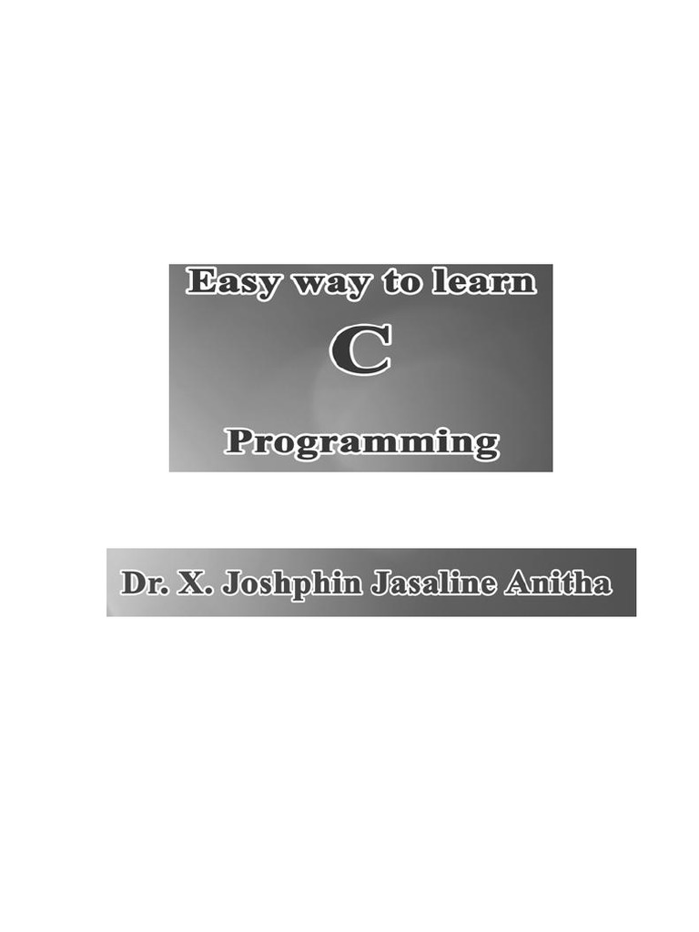 Easy Way To Learn C Programming Pdf C Programming Language Data 1014