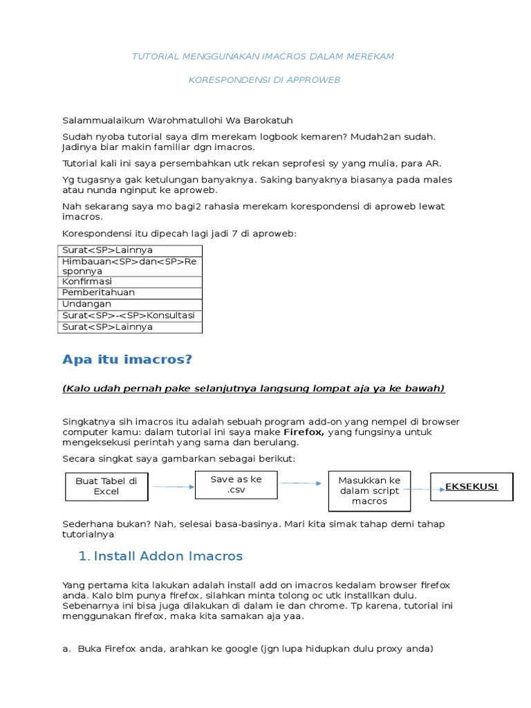 Tutorial iMacros untuk AR | PDF | Kajian Bahasa Asing | Metode & Bahan Ajar