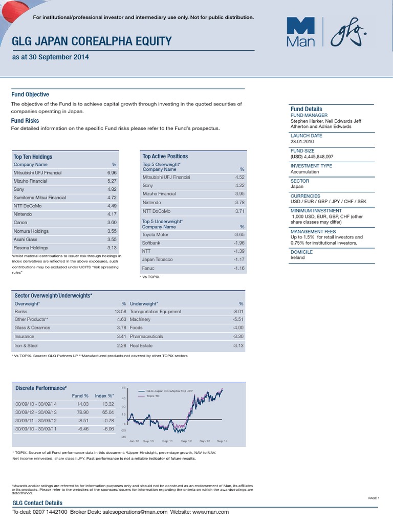 Factsheet | PDF | Investment Fund | Investing