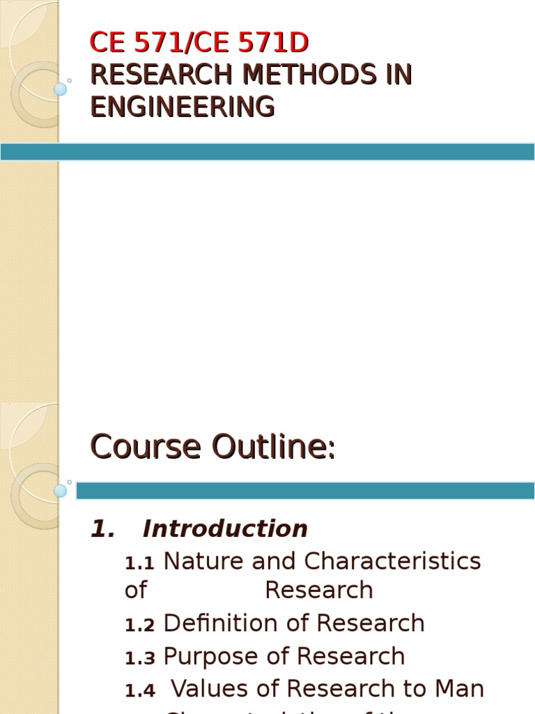 1 Research Methods Outline | PDF