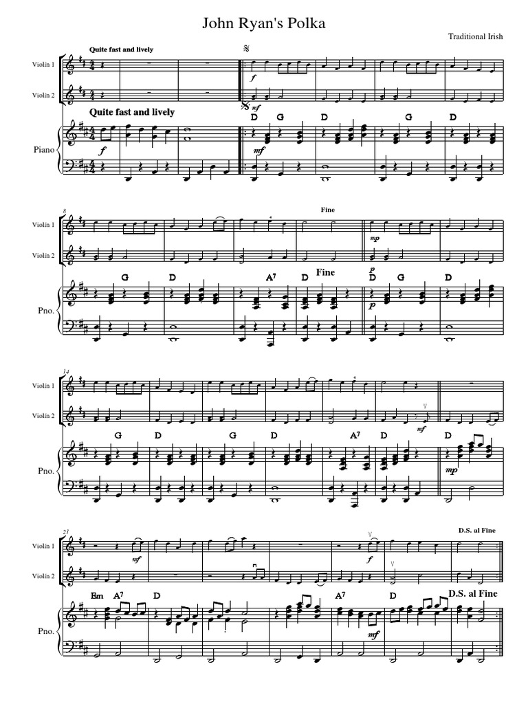John Ryan's Polka (Combo) | PDF