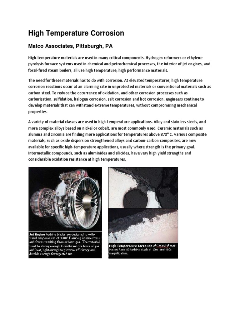 High Temperature Corrosion | PDF | Corrosion | Steel