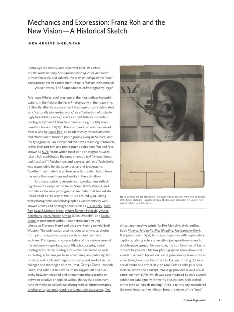 Photoauge Franz Roh | PDF | Art Media | Communication Design