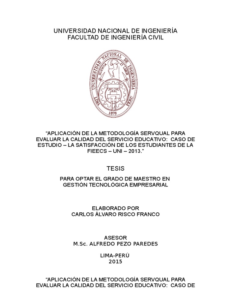 Formato de Caratula de Tesis. Jorge Bellido