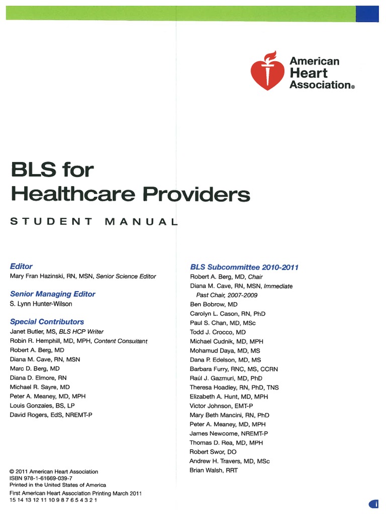Bls Healthcare Providers | PDF | Cardiopulmonary Resuscitation ...
