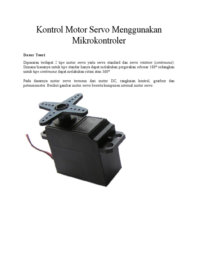 Kontrol Motor Servo Menggunakan Mikrokontroler | PDF