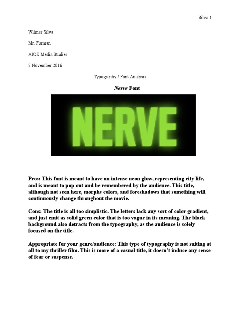 Typography Analysis for Film Titles | PDF | Typefaces | Action Films