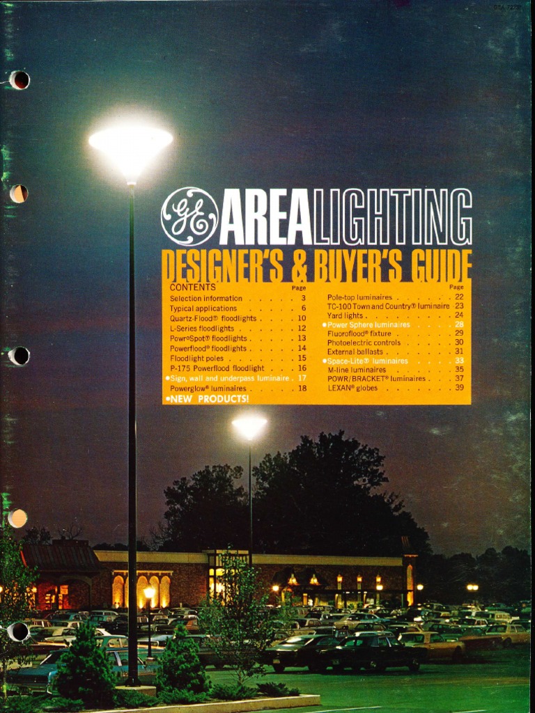 GE Outdoor Lighting Solutions Catalog | PDF | Lighting | Components