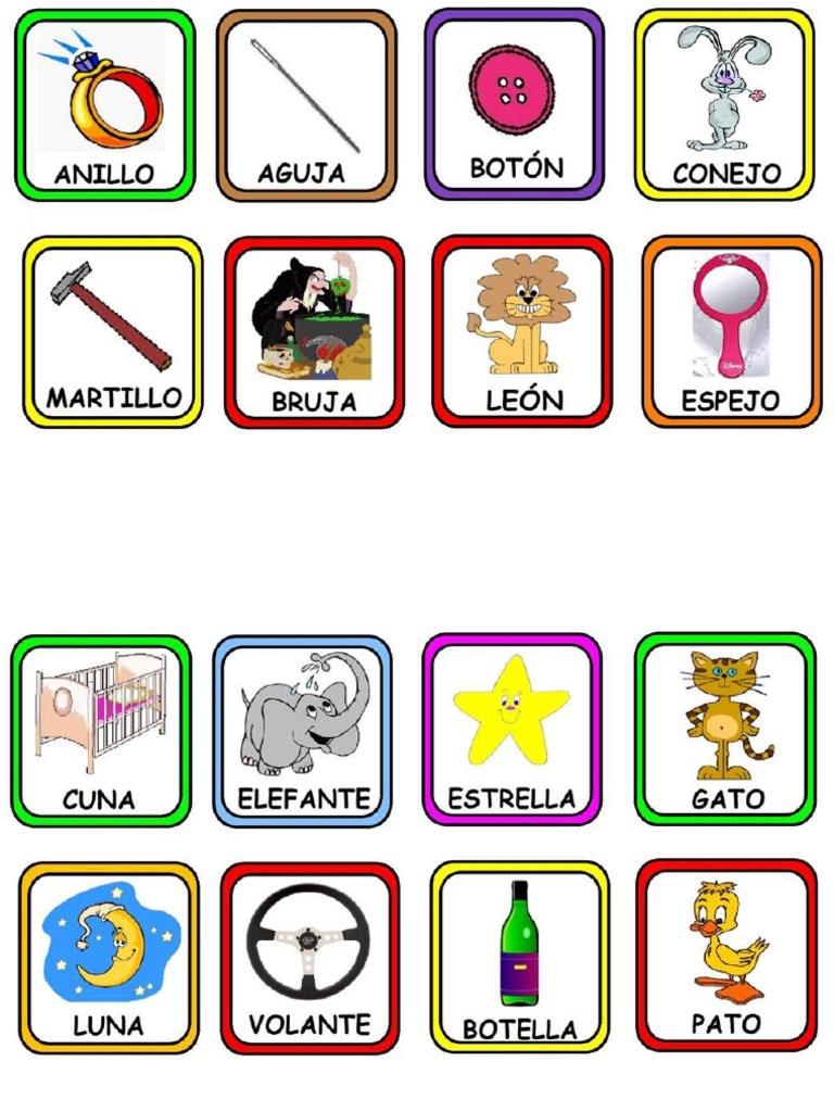 Laminas de Pares de Palabras Que Riman | PDF