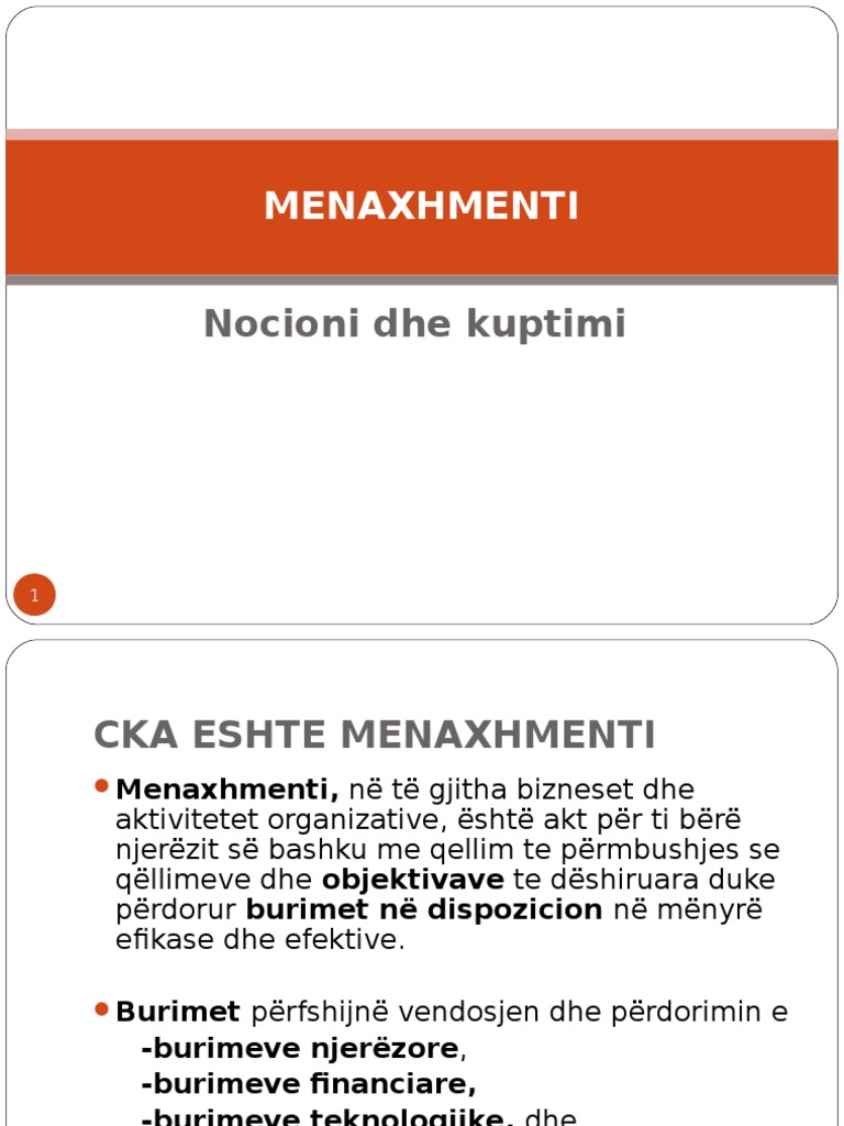 Ligjerata 1. Menaxhimi I Bnj-Master | PDF
