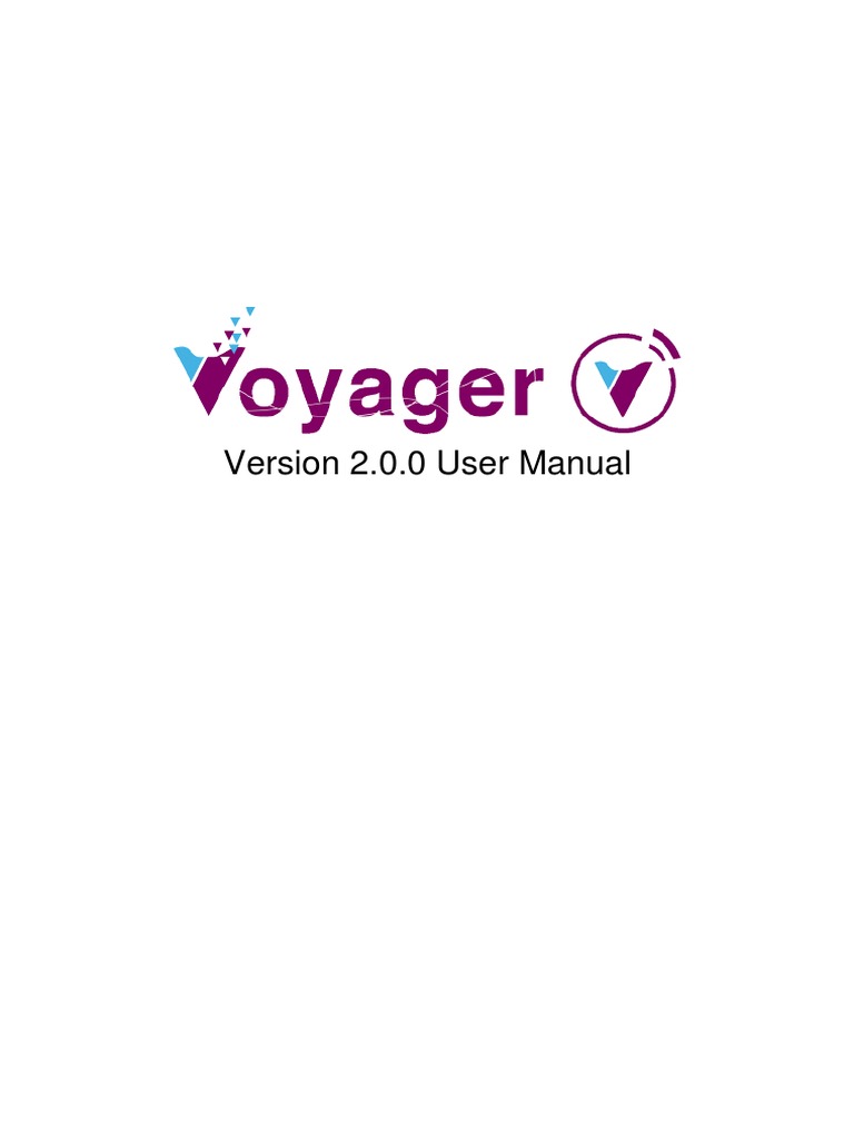 Voyager User Manual Ver2.0 | PDF | Proxy Server | Installation (Computer Programs)