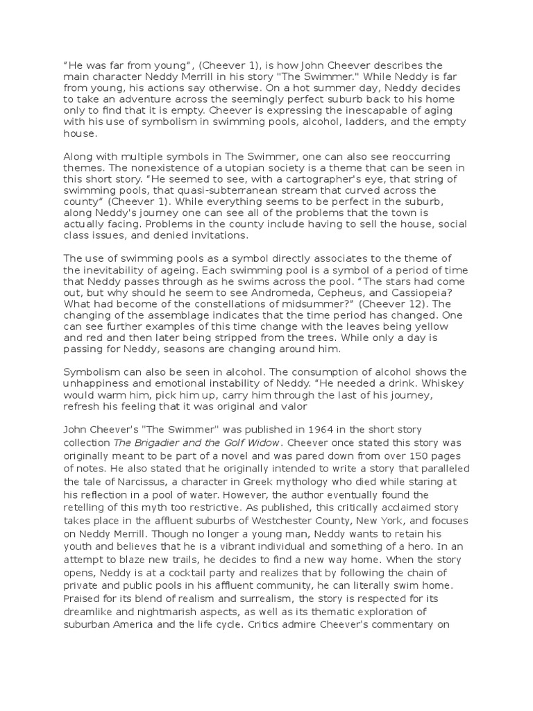 Swimmer | PDF | Allegory | Narration