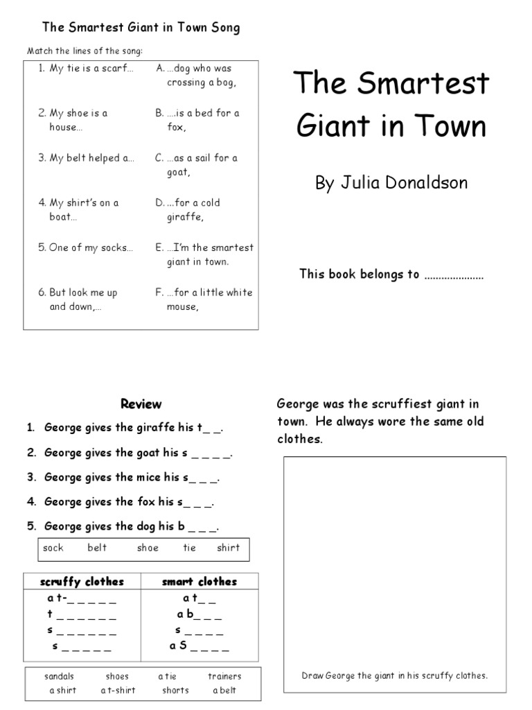 Smartest Giant in Town Activities | PDF