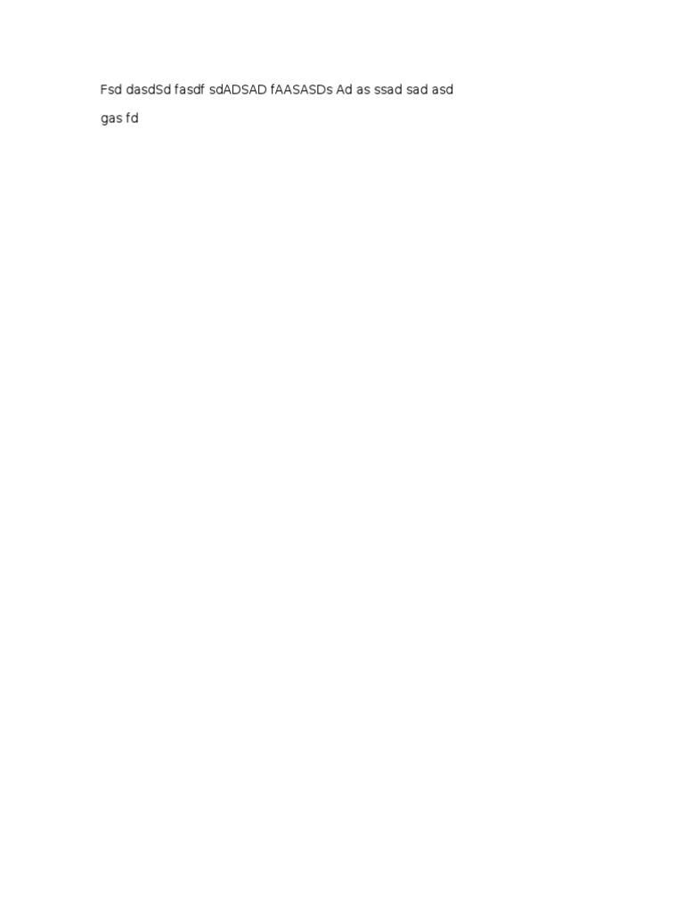FSD Dasdsd Fasdf Sdadsad Faasasds Ad As Ssad Sad Asd Gas FD | PDF