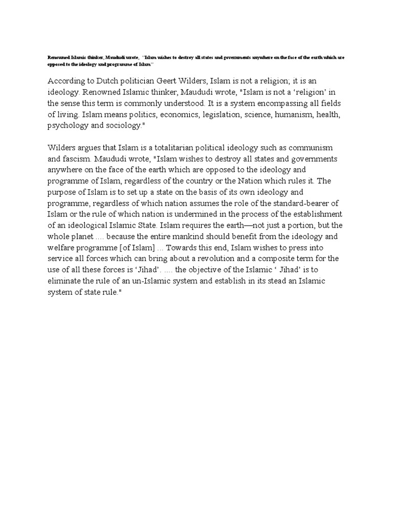 Renowned Islamic Thinker | PDF