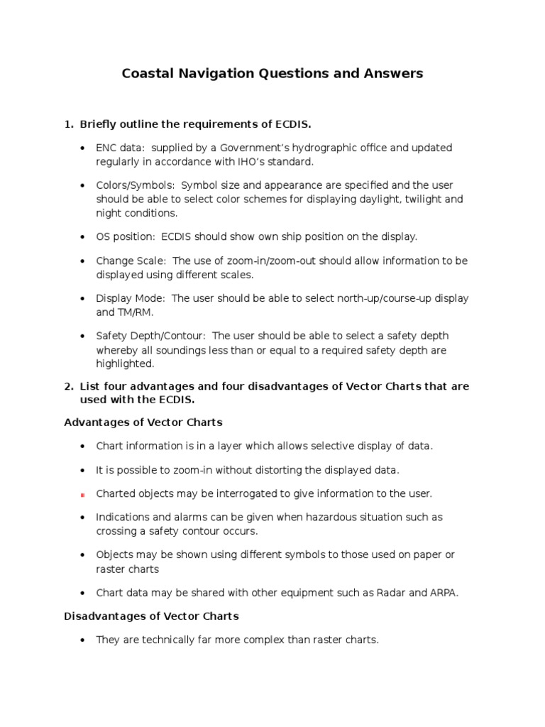 Coastal Navigation Q&A Guide | PDF | Tide | Navigation