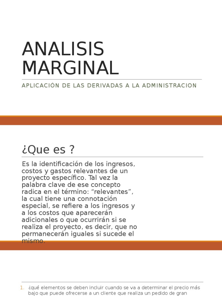 Analisis Marginal | Función (Matemáticas) | Precios