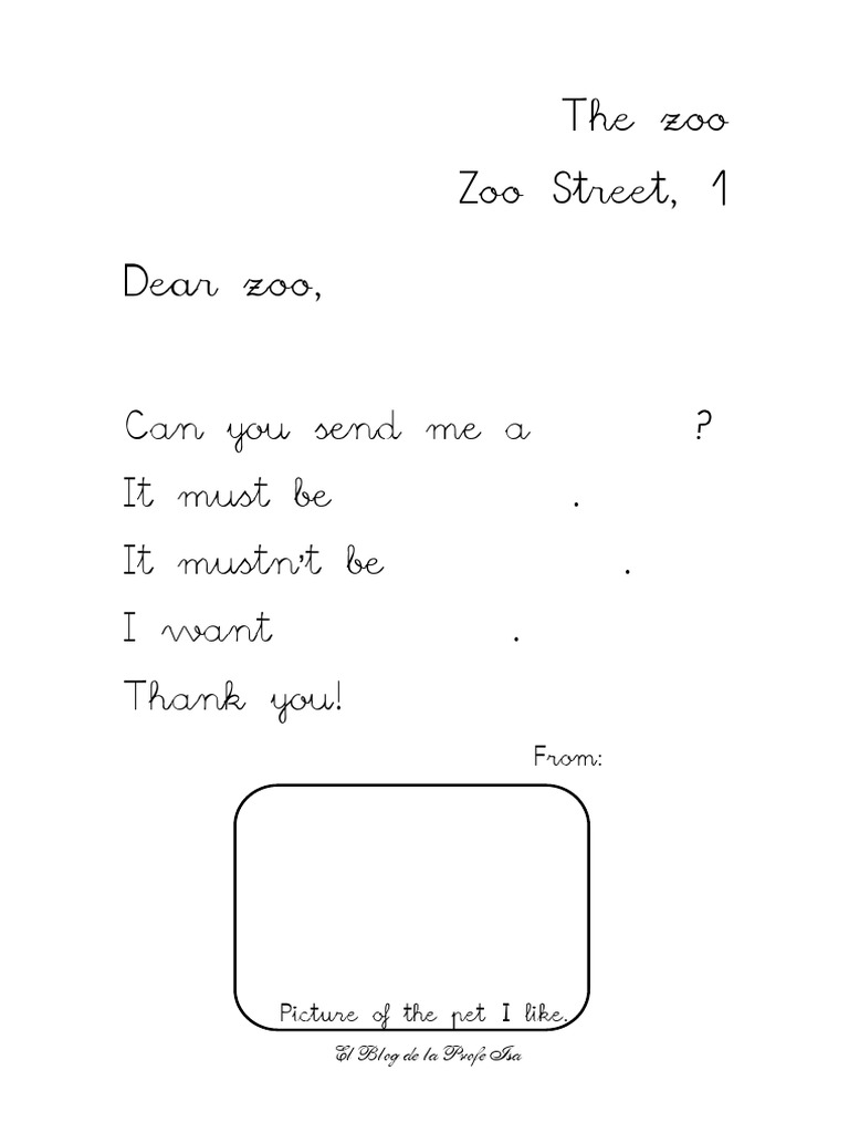 Letter To The Zoo | PDF