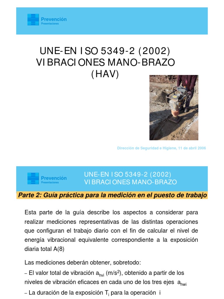 Norma Iso 5349-2 | PDF | Acelerómetro | Medición
