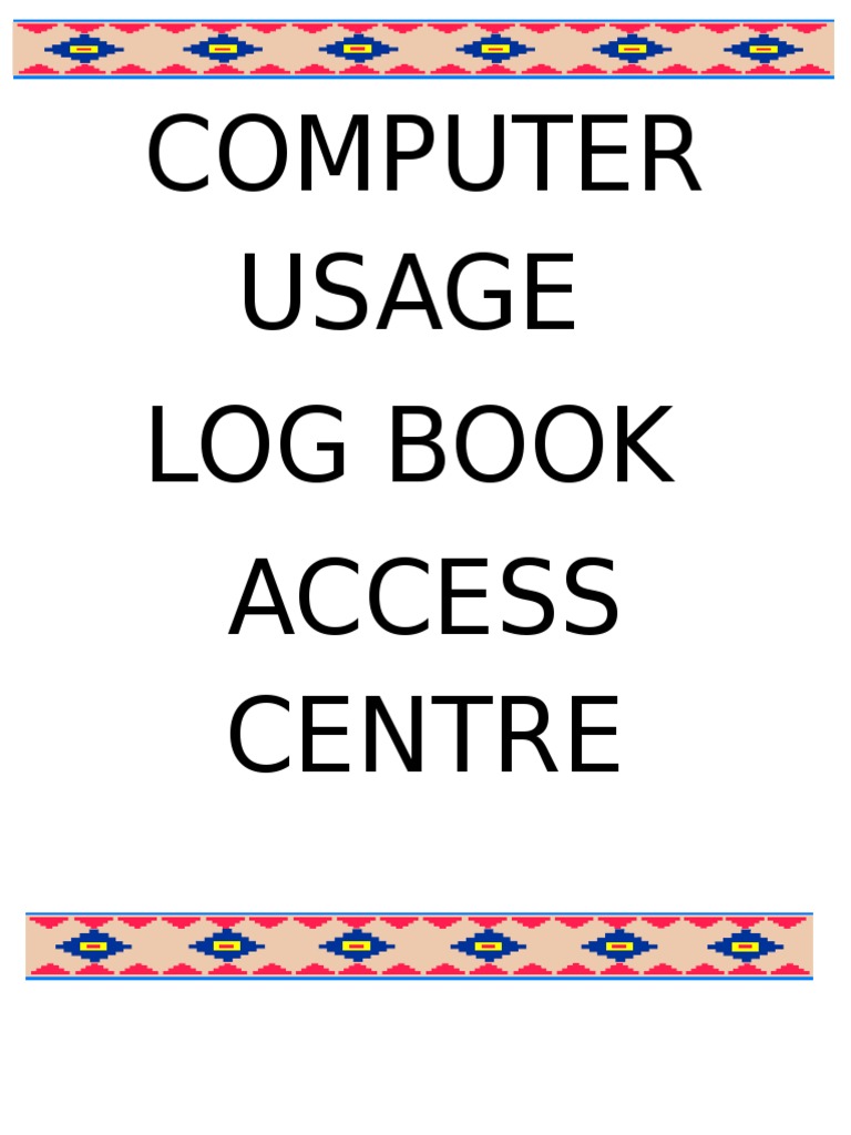 Computer Usage Log Book Access Centre | PDF