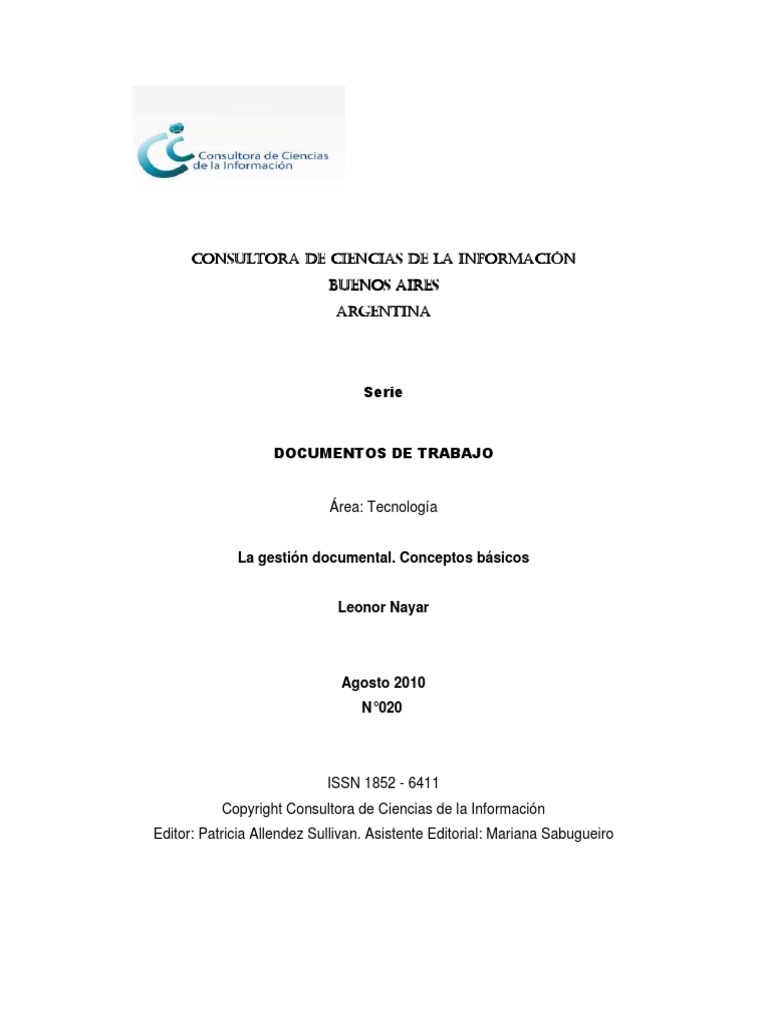 Conceptos Básicos Gestión Documental PDF | PDF | Tecnología de información y comunicaciones ...