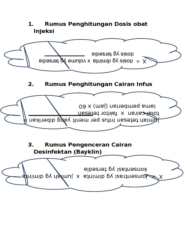 Rumus Dosis dan Pengenceran Obat Injeksi | PDF | Sains & Matematika
