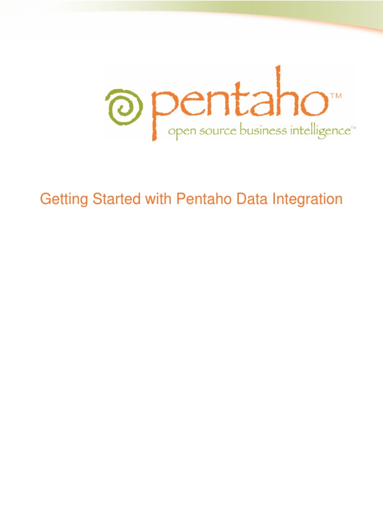 PDI (Pentaho Data Integration) | PDF | Business Intelligence | Sql