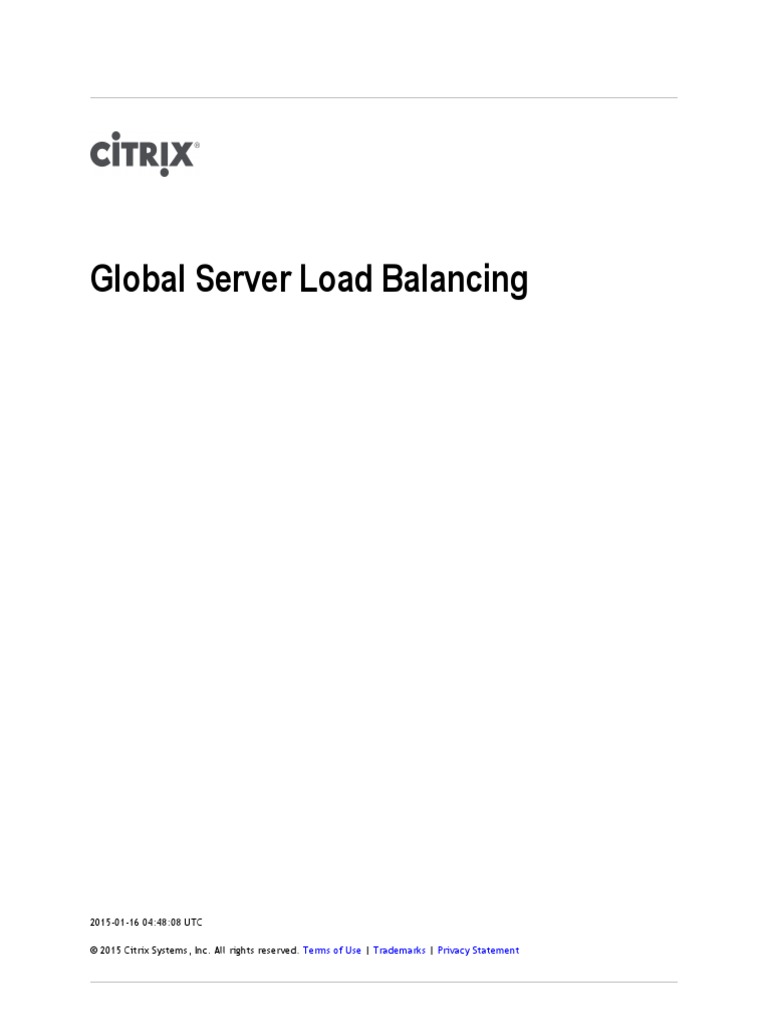 NetScaler 10.5 Global Server Load Balancing | PDF | Load Balancing (Computing) | Domain Name System