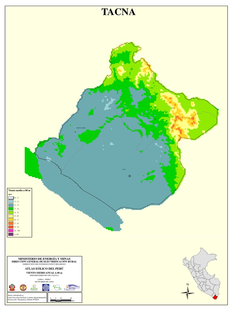 Mapa de Vientos en Tacna, Perú | PDF