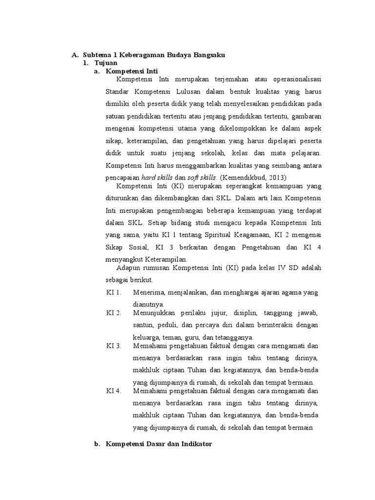 Subtema 1 Keberagaman Budaya Bangsaku | PDF