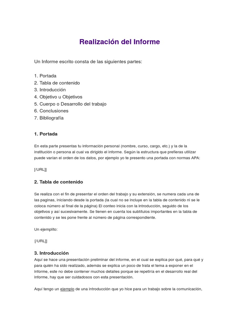 Como Realizar El Informe | PDF | Comprensión lectora | Java (lenguaje de programación)