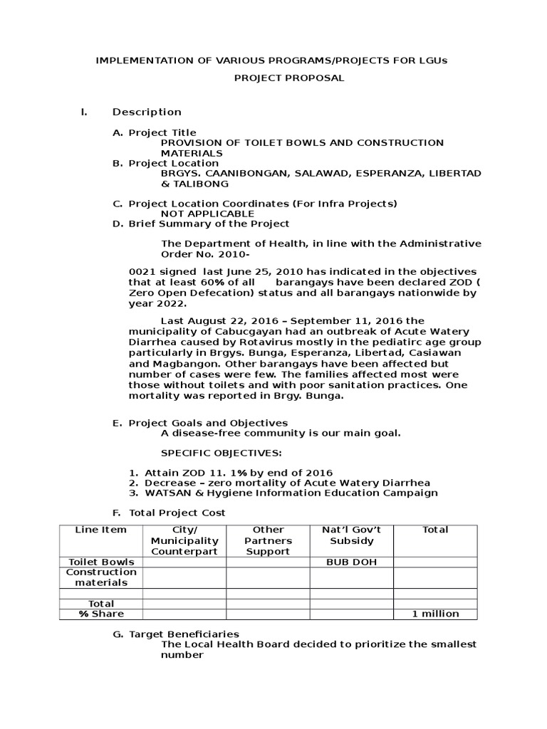 Project Proposal Format | PDF