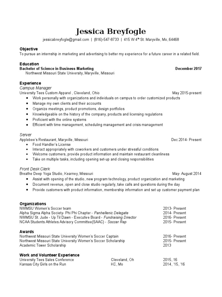 Marketing Internship Seeker | PDF | Career & Growth
